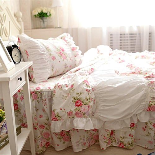 Amazon.com: Kolachic Country Rose Roses Pink Floral Flower Duvet Cover ...