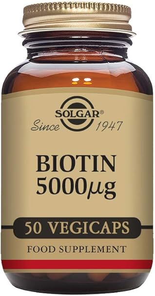 Solgar Biotin 5000 mcg 1 Paket(1 x 1 Stück) : Amazon.com.tr: Sağlık ve ...