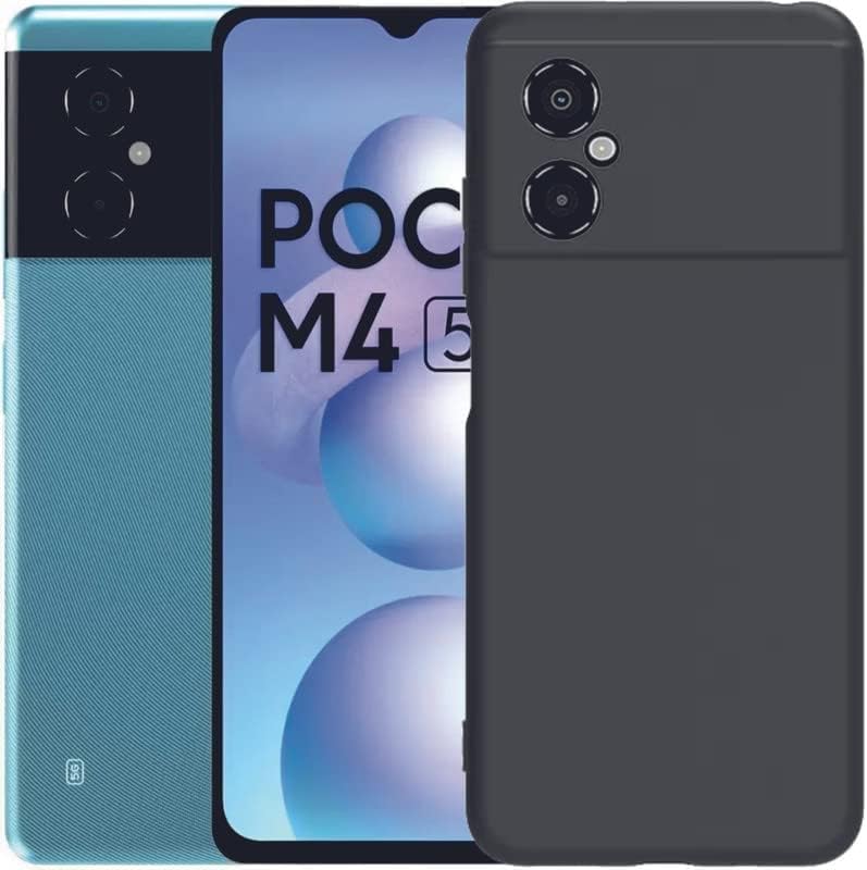 AARALHUB Soft Silicon Rubberised Matte Cover Poco M4 5G Back Cover Case ...
