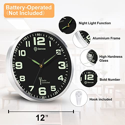 Snapklik.com : Atomic Analog Wall Clock, 12 Night Light Wall Clocks ...