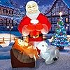 Amazon.com: 5FT Inflatables Nativity Scene with Santa Sheep Christmas ...
