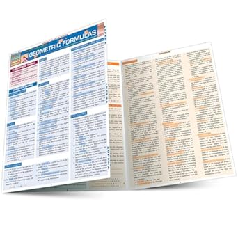 Amazon.com: Geometric Formulas QuickStudy Laminated Reference Guide ...