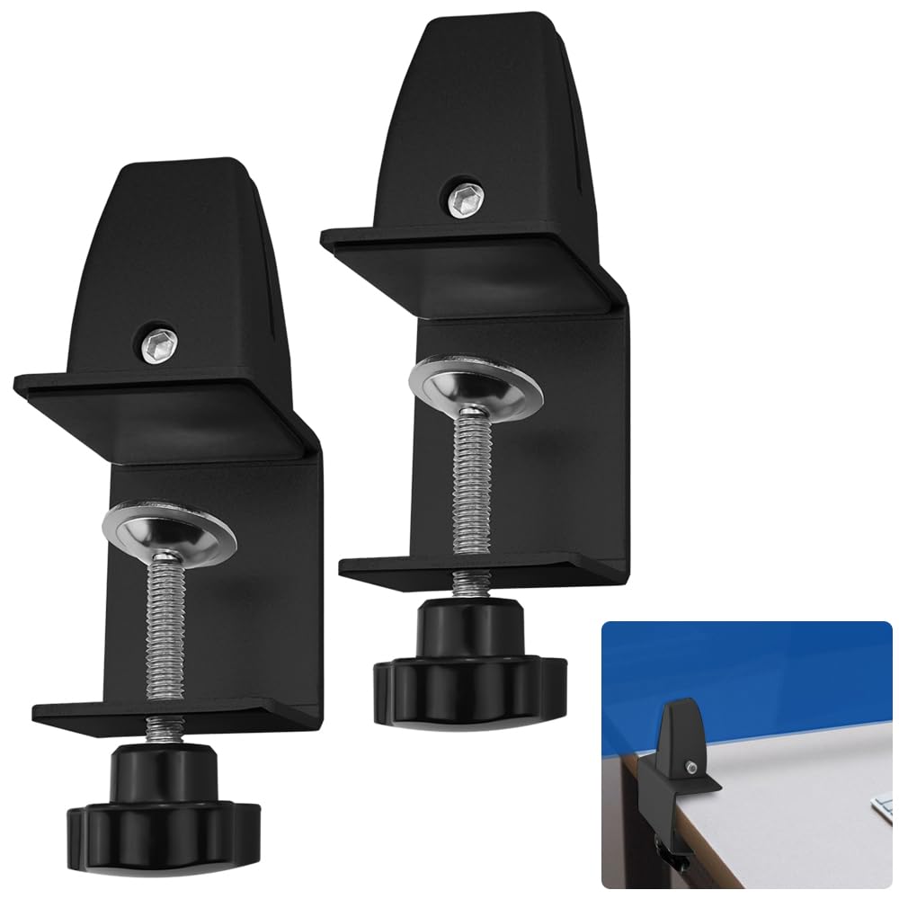 SPEACOUR 2 PCS Desk Divider Clamp Screen Partition Clip Adjustable ...