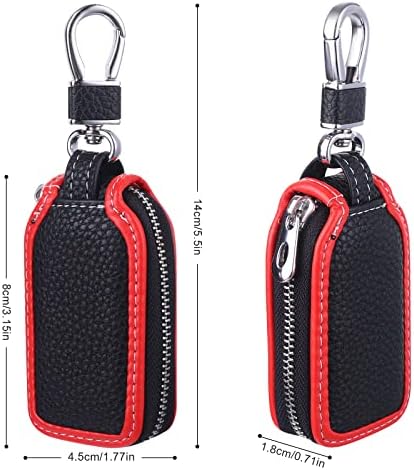 Prasacco Leather Car Key Chain Case Holder Car Key Case Auto Key Fob ...