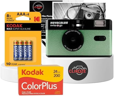 35mm Film Camera Bundle Includes Green Swiss+Go Novocolor Analogue Film ...
