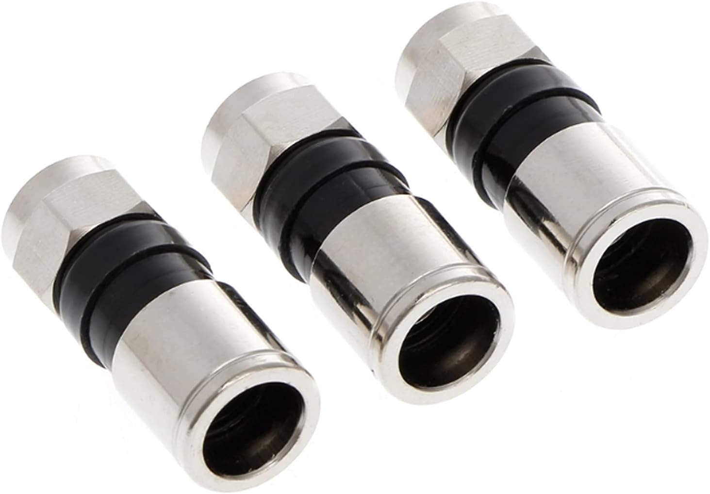 10Pcs Coaxial 75-5 RG6 F Type Compression Snap Seal Coax Plug Connector ...