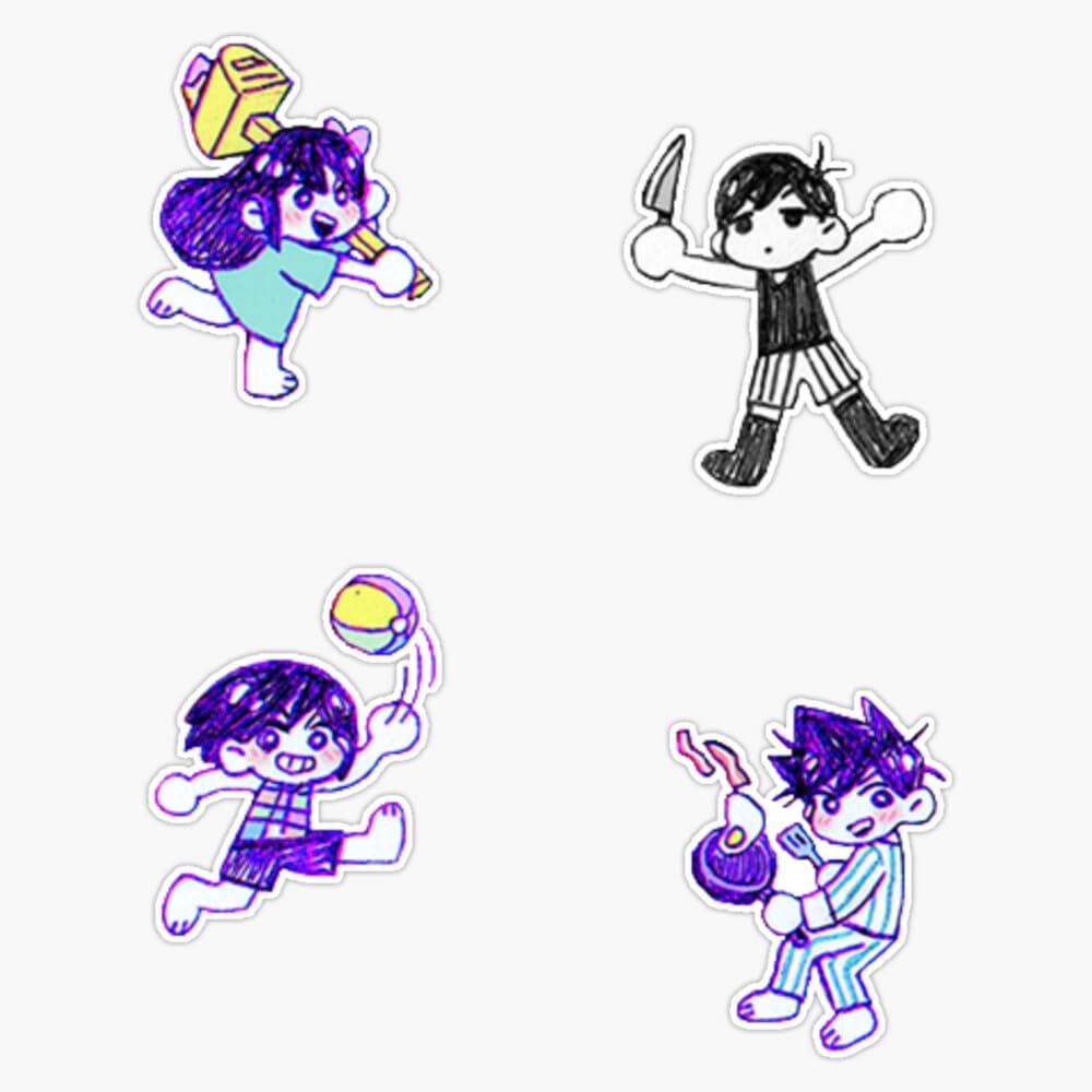 Amazon.com - Omori Aubey Sunny 8 Bit - Omori Memes - Omori Pack Sticker ...