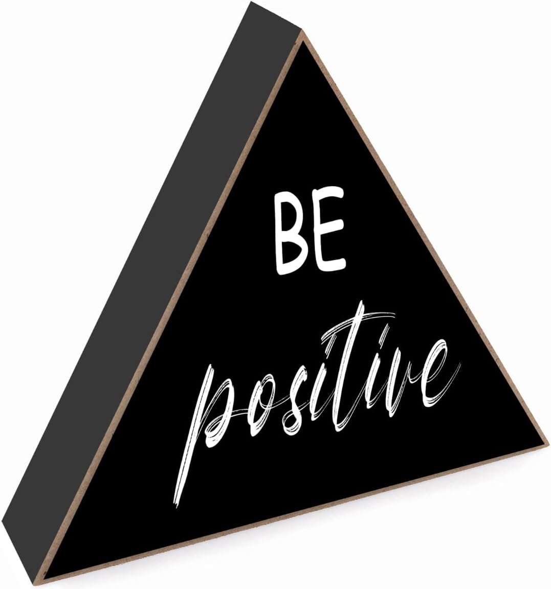 Amazon.com: Be Positive Wooden Box Sign - Inspirational Wooden Nursery ...