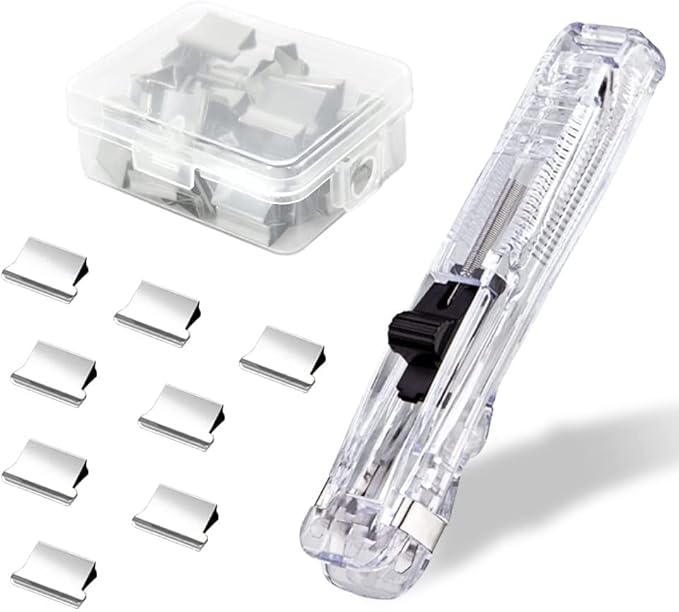 Tusig Portable Handheld Paper Clam Clip Dispenser Large Size with 50 ...