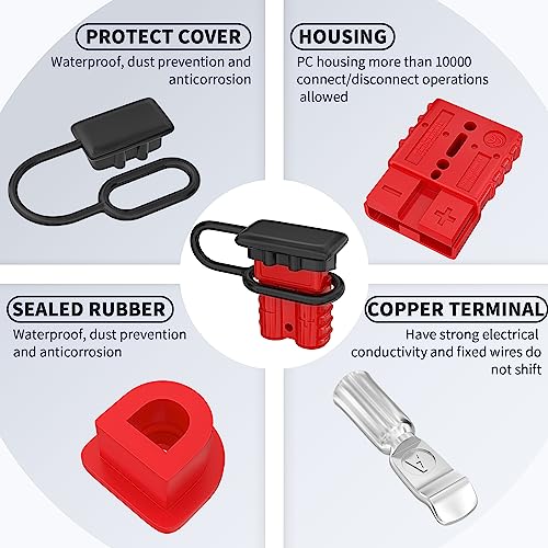 Snapklik.com : 50 Amp Battery Quick Connect/Disconnect, 6 To 12 Gauge ...