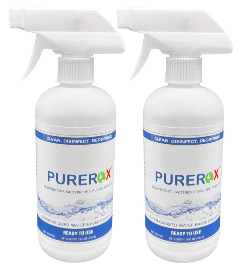 PUREROX disinfectant (16oz, 2pk) Eliminate bacteria, viruses HIV ...
