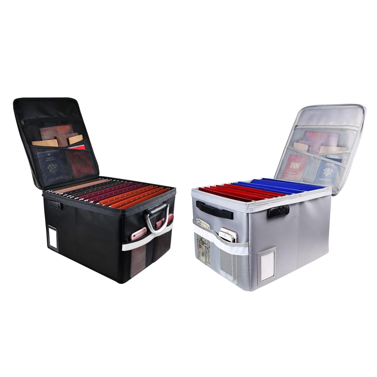 Amazon.com: 2 Pack Fireproof Document Box File Organizer, Fireproof ...