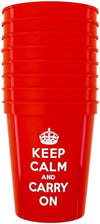 Amazon.com: Decorative Things Red Plastic Cups Disposable Cups Party ...