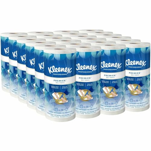 Amazon.com: Kleenex 13964 Premiere Kitchen Roll Towels, White, 70 per ...