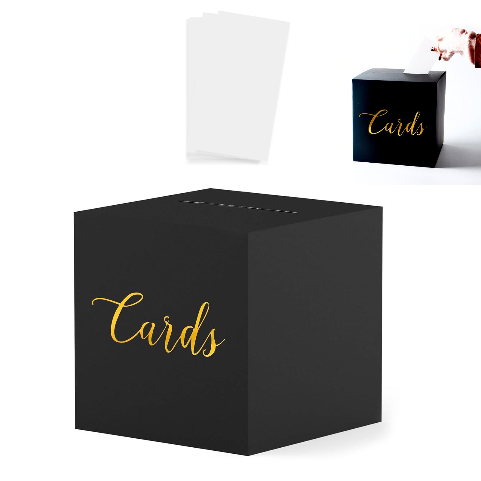 Black Card Box for Party, Wedding Card Box black, Wedding Card Box Gift ...
