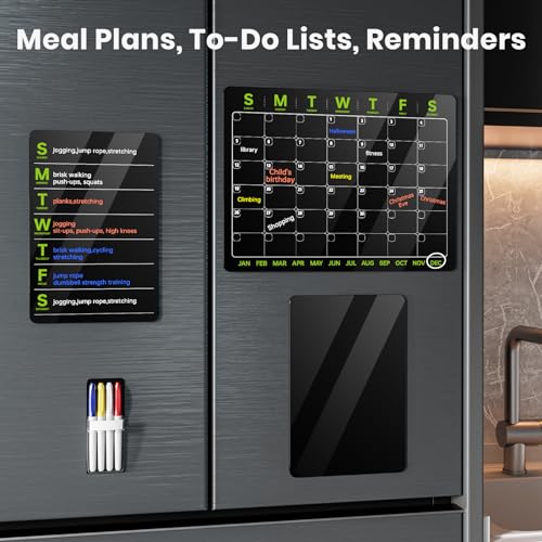 Snapklik.com : 3 Pack Magnetic Acrylic Calendar For Fridge - Yikola ...