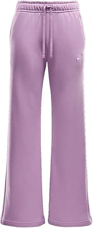 Amazon.com: Nike Womens Club Fleece MID-Rise Wide-Leg Sweatpants ...