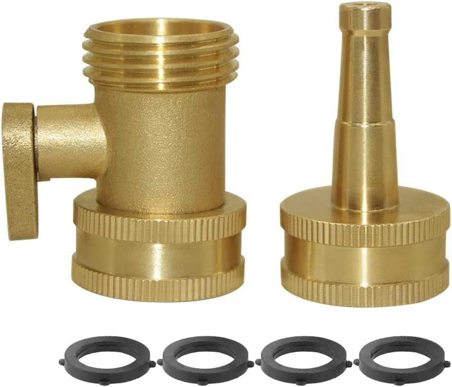 Amazon.com : Water Jet Nozzle Solid Brass Sweeper Sprayer for Garden ...