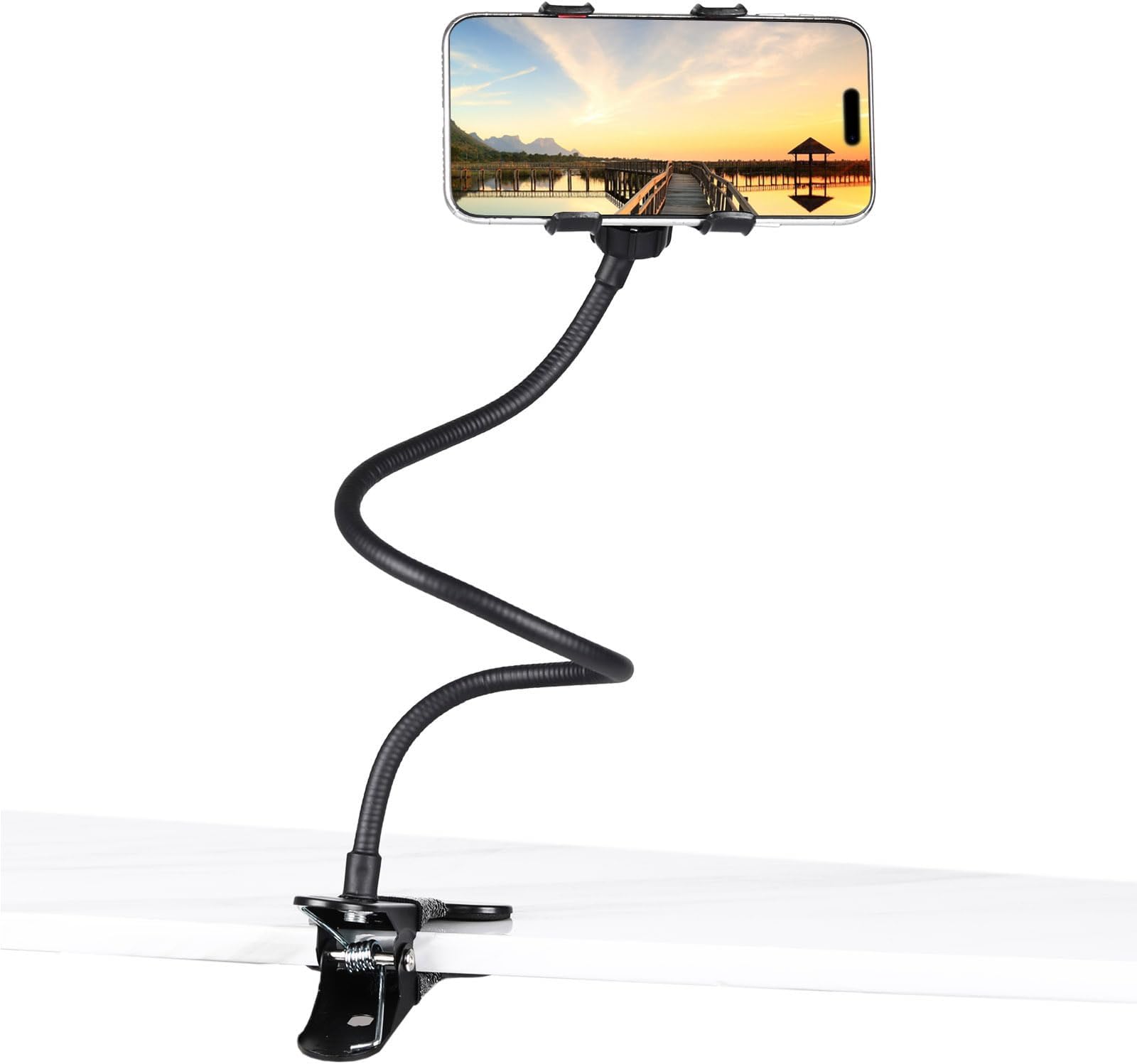 Amazon.com: Lazy Cell Phone Clip Holder Gooseneck Clamp - Clamp ...