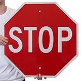 ・ブランド:SmartSign・製造元:Lyle Signs・モデル:X-R1-1-HI-STOP-24-M1・製造元/メーカー部品番号:X-R1-1-HI-STOP-24-M1・3M認証。 耐久性のある防錆アルミニウムの公式3M反射フィル...