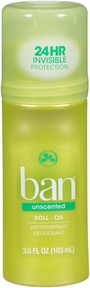 Amazon.com : Ban Deodorant 3.5 Ounce Roll-On Unscented (103ml) (6 Pack ...