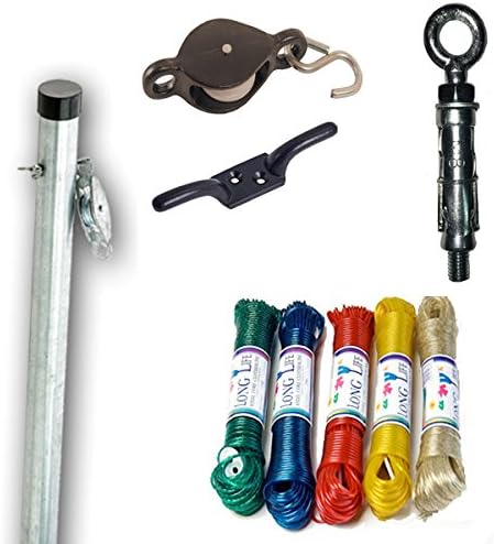 WatsonLok Post to Wall Cleat & Pulley Complete Set - 25m Clothes Line ...