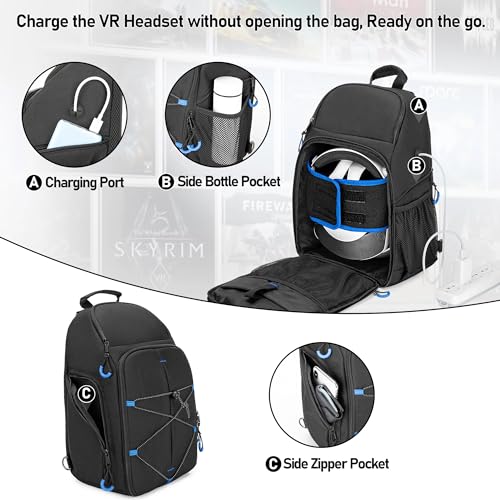 Carrying Case Compatible with PSVR2 / Oculus Meta Quest 2 / 3 / Pro ...