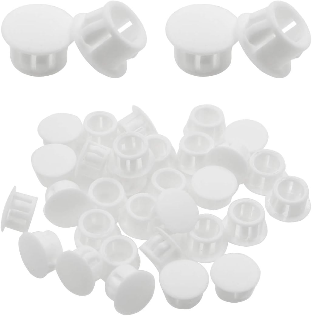 Amazon.com: Qjaiune 1/2 Inch / 13mm Hole Caps White Plastic Hole Plugs ...