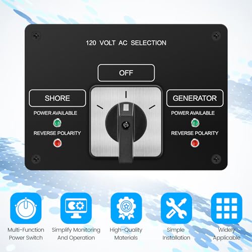 Snapklik.com : AC Rotary Switch Panel 2 Position, Haoguo 120V 30A ...