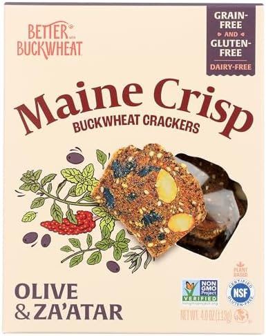 Amazon.com: Maine Crisp Olive & Za'atar Crisps, 4 Pack, Gluten Free ...