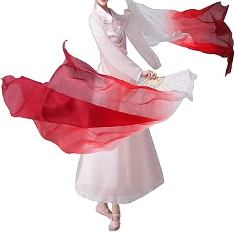 Amazon.com: SANCAN 5.9ft Long Soft Flowy Belly Dance Veils Artificial ...
