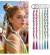 Amazon.com : Colored Hair Extensions Pink Ponytail Extension 2 Packs ...