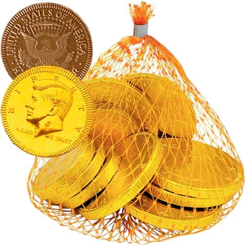 Amazon.com : Fruidles Coins in Mesh Bags, 10 Half-Dollar Gold Coins ...