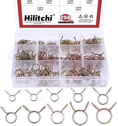 Amazon.com: 250 Pcs 5/6/ 7/8/ 9/10/ 11/12/ 13/ 14mm Fuel Line Hose ...