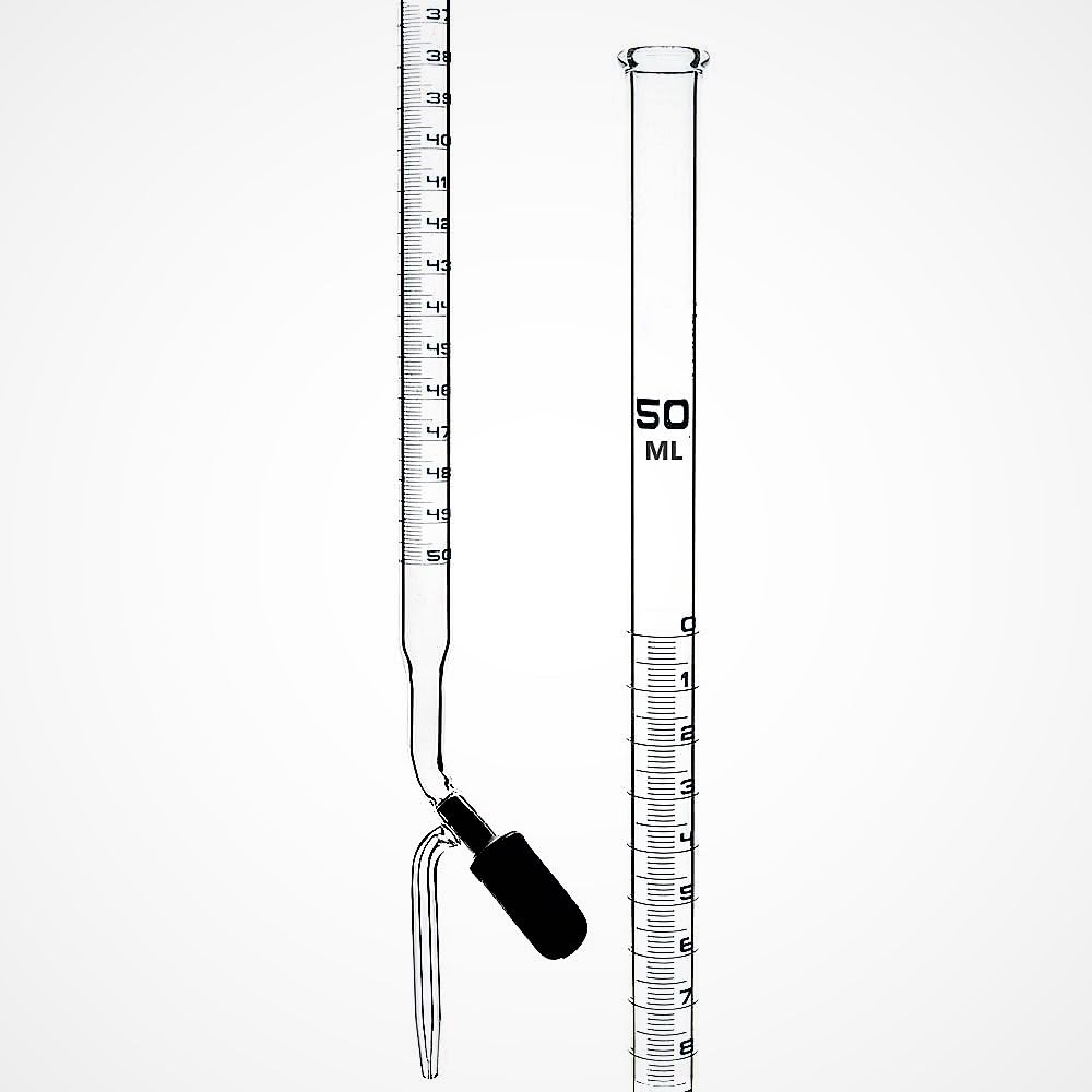 BOROSILICATE GLASS BURETTE 50 ml (Pack of 6 Piece) CLASS - B (50 ML ...