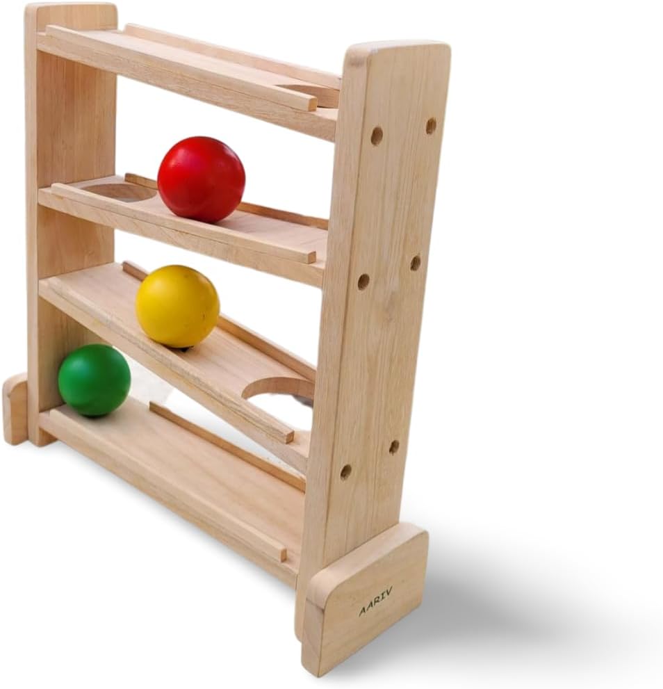 Curious Cub Montessori Ball Tracker | Baby Wooden Toys for Early ...