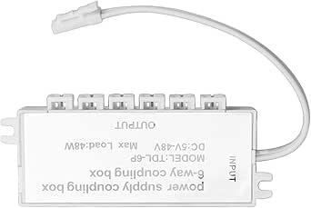 FTVOGUE LED Splitter Junction Box, 6 Way Power Supply Coupling Box ...