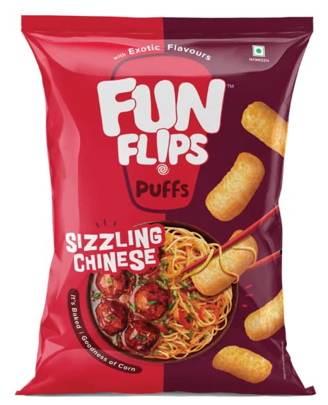 Fun Flips Puffs Sizzling Chinese - Baked Crispy Yummy Tasty & Healthy ...