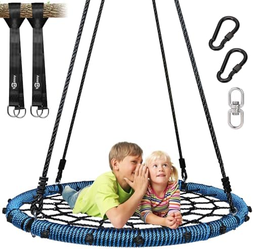 Amazon.com: Trekassy 60" Large Spider Web Tree Swing for Kids Adults ...