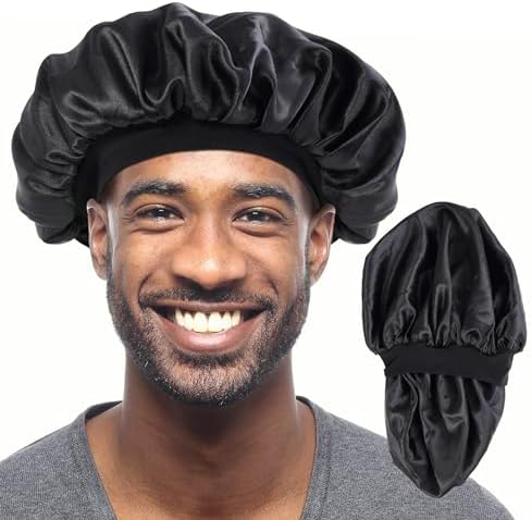 Amazon.com : Bonnet for Men,Silk Bonnet for Men for Sleeping,Matching ...