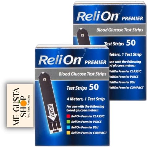Amazon.com: ReliOn Premier Blood Glucose Test Strips, 50 Count (Pack of ...