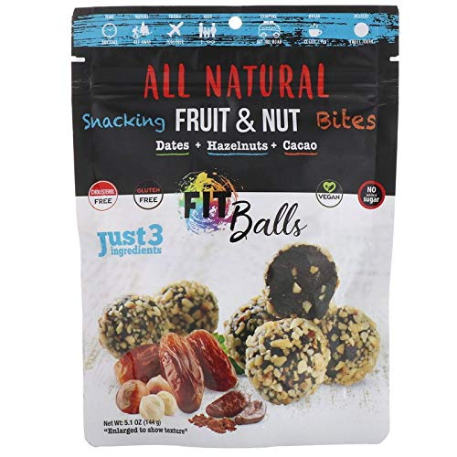 Amazon.com : All Natural Snacking Fruit and Nut Bites Dates Hazelnuts ...