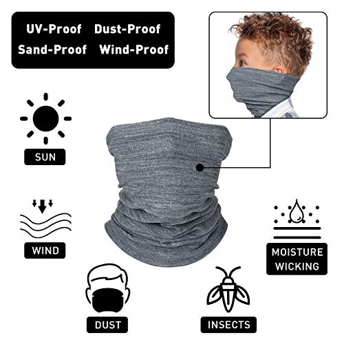 6 Pieces Kids Winter Face Covering Neck Warmer Face Bandana Scarf Neck ...