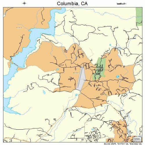 Amazon.com: Large Street & Road Map of Columbia, California CA ...