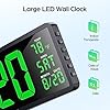 YORTOT 16” Large Digital Wall Clock with Remote Control and 7 Night ...