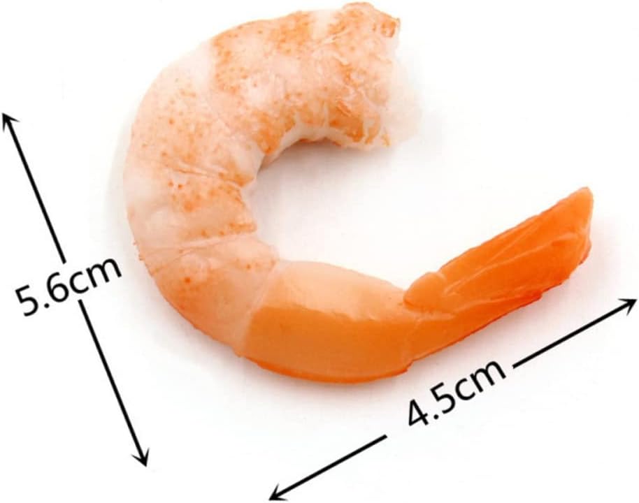 Toyvian 18 piezas de camarones artificiales, modelo de comida falsa ...