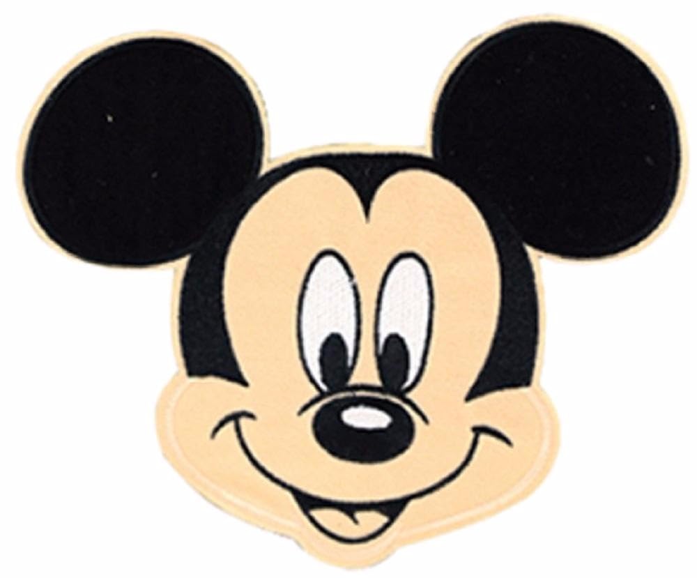 Amazon.com: Mickey Cartoon Mouse Head Shot 3.5 Inches Tall Iron on Patch