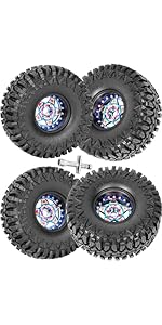 Amazon.com: RCHuiWow RC Alloy 1.9" Beadlock Wheels and Tires for 1/10 ...