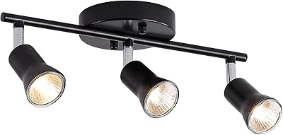 Fulesi 3-Light Track Lighting Black 3 Way Ceiling Spot Lighting with ...