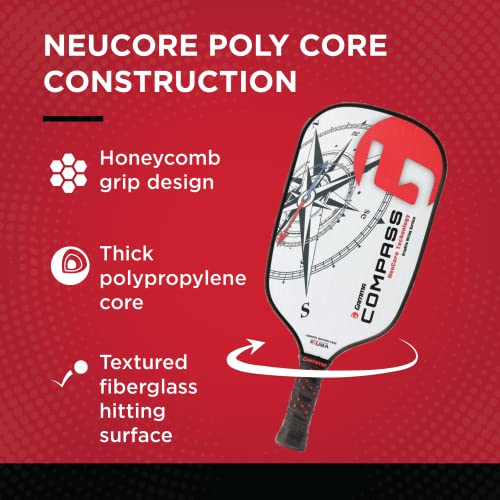 GAMMA Sports NeuCore Pickleball Paddle, Textured Graphite, Power ...